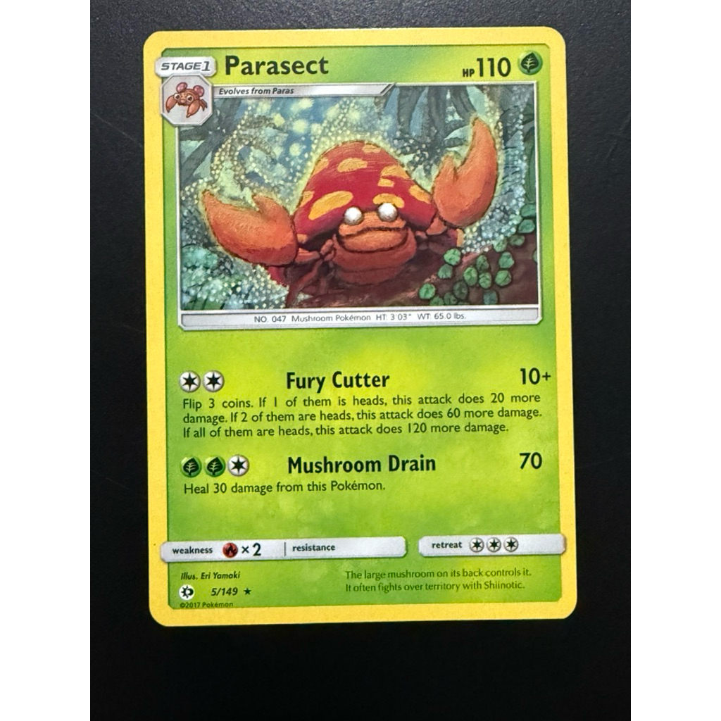Parasect - 2017 Sun & Moon - Base Set 5/149 Rare | Non Holo Pòkemon ...