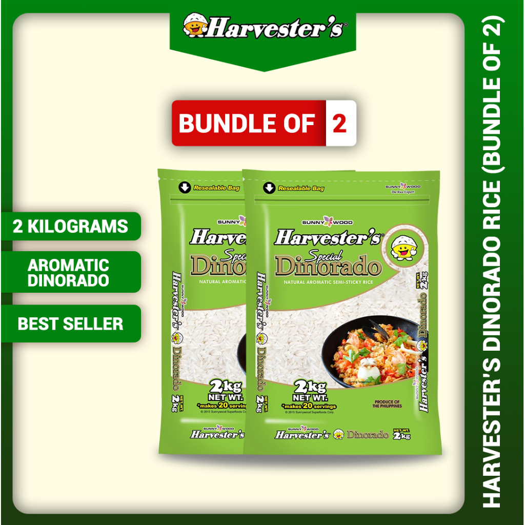 Harvester's Dinorado Rice 2kg (Bundle of 2) | Shopee Philippines