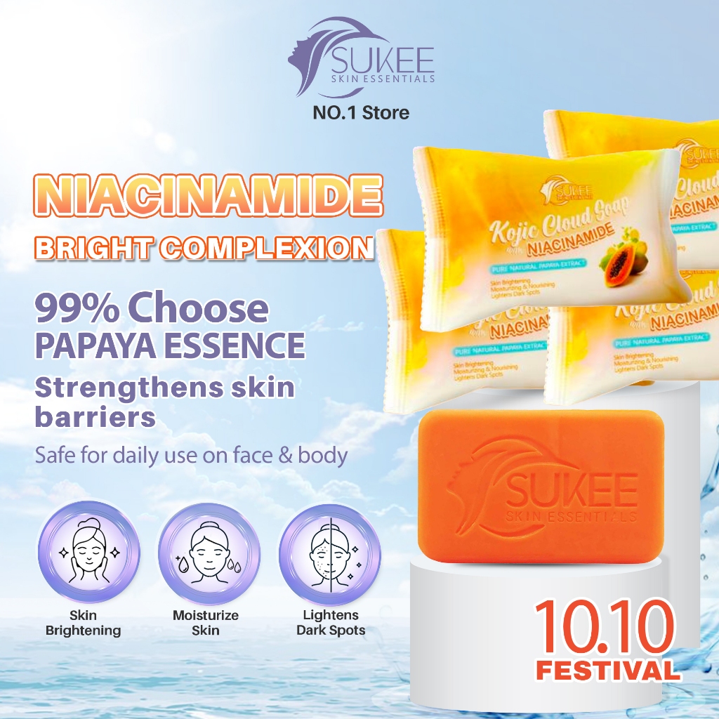SUKEE Kojic Soap Original Niacinamide Soap Whitening for Women Men ...