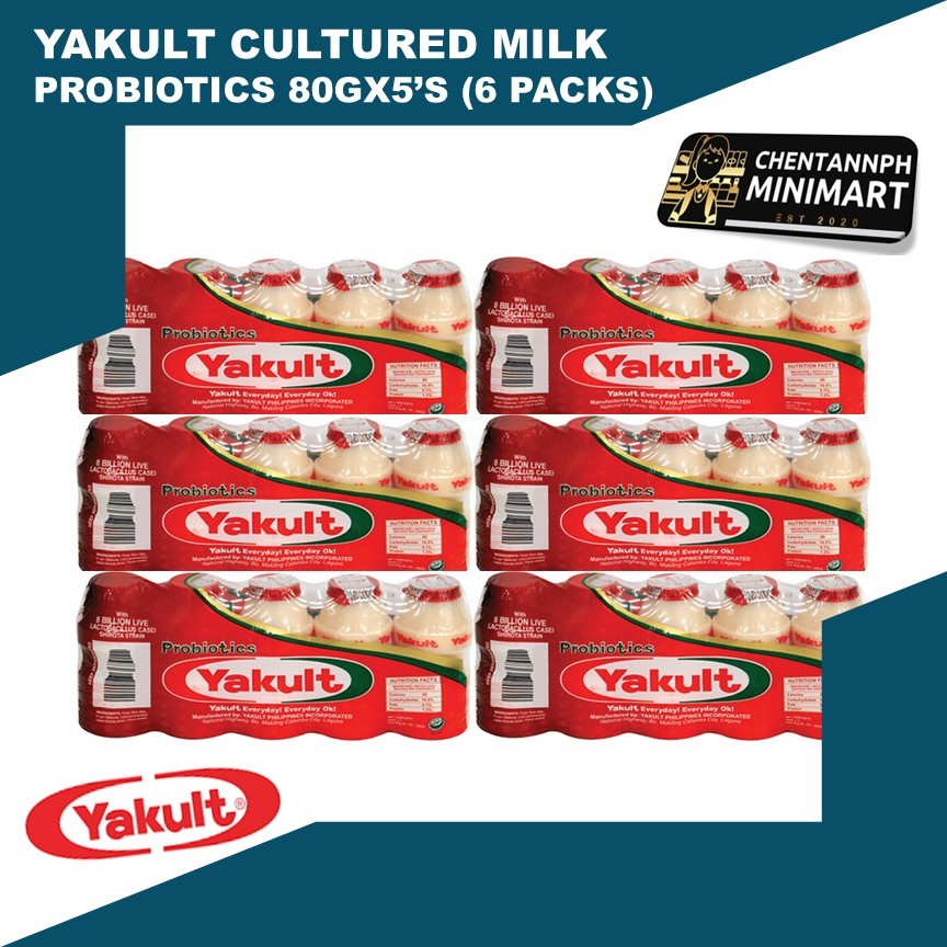 (6 Packs) Yakult Cultured Milk Probiotics Drink Original 80mL x 30 ...