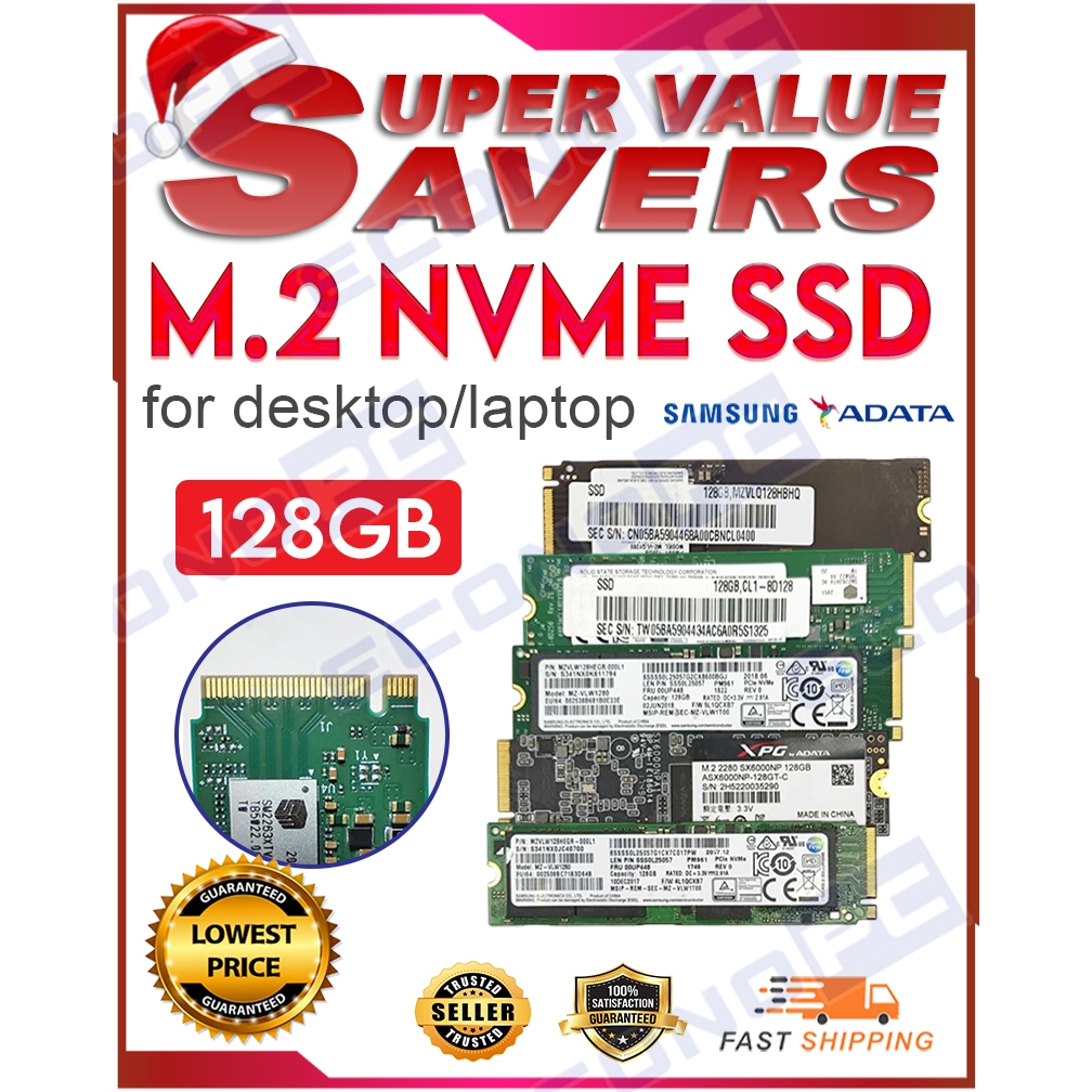 NVME M.2 128GB SATA PCIE SSD for Laptop & PC Desktop: BER MONTHS SUPER ...