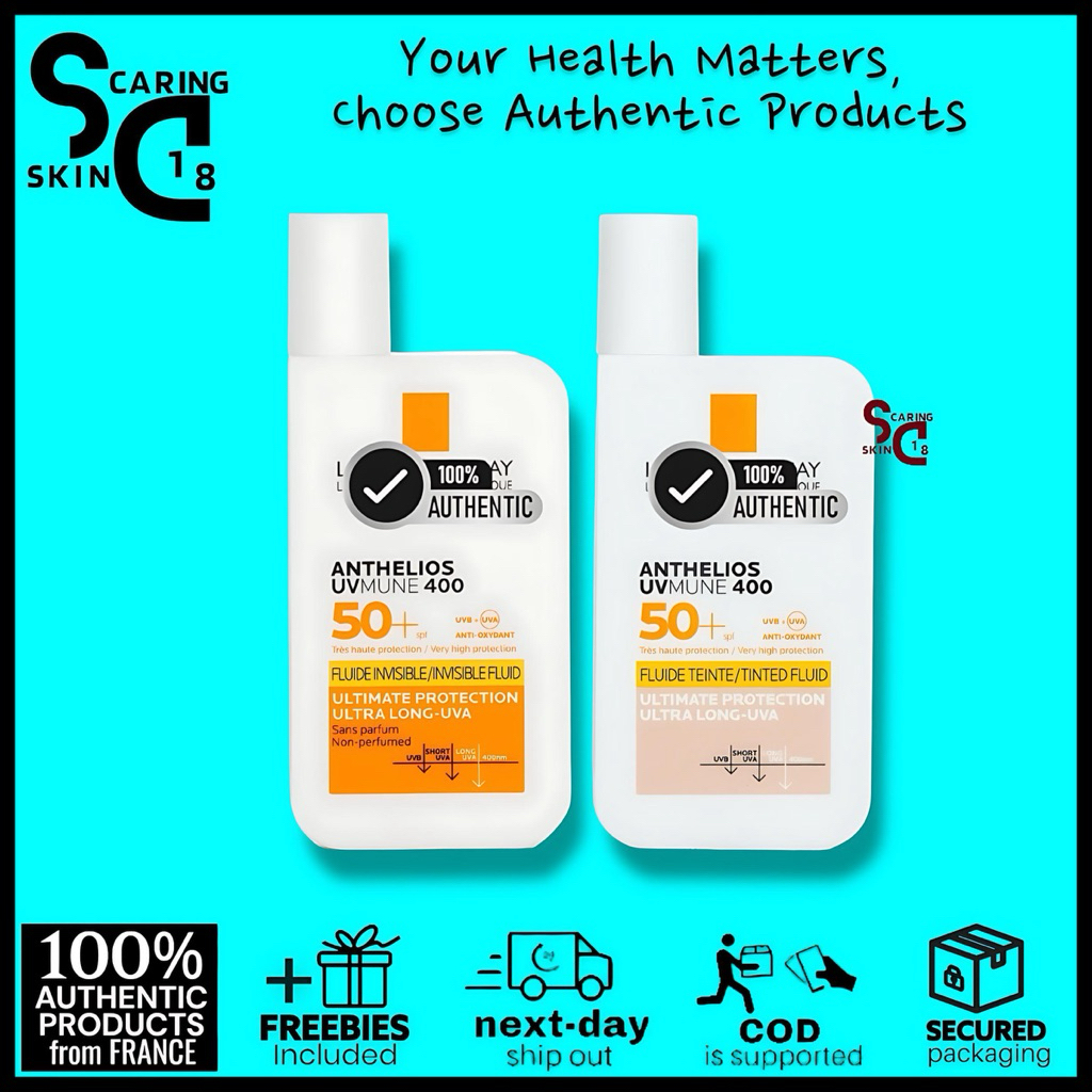 [FRANCE] LRP UVMMUNE 400 Invisible Fluid SPF50+ 50ml Sunscreen / Tinted ...