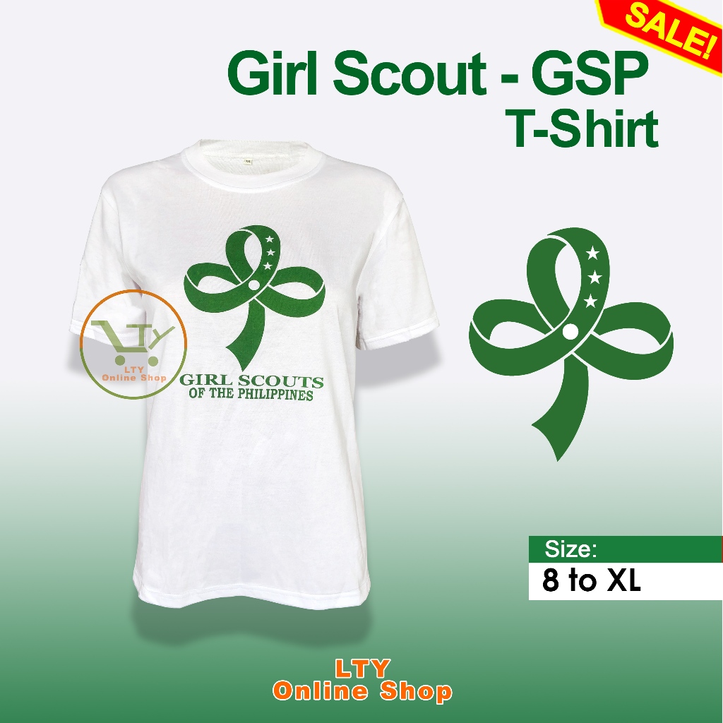 GIRL SCOUT T- SHIRT SCHOOL UNIFORM COTTON TSHIRT TWINKLER GSP STAR ...
