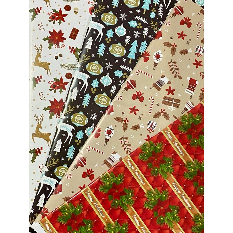 JMY CHRISTMAS GIFT WRAPPER COATED AND GLOSSY PAPER RANDOM DESIGN (SOLD ...