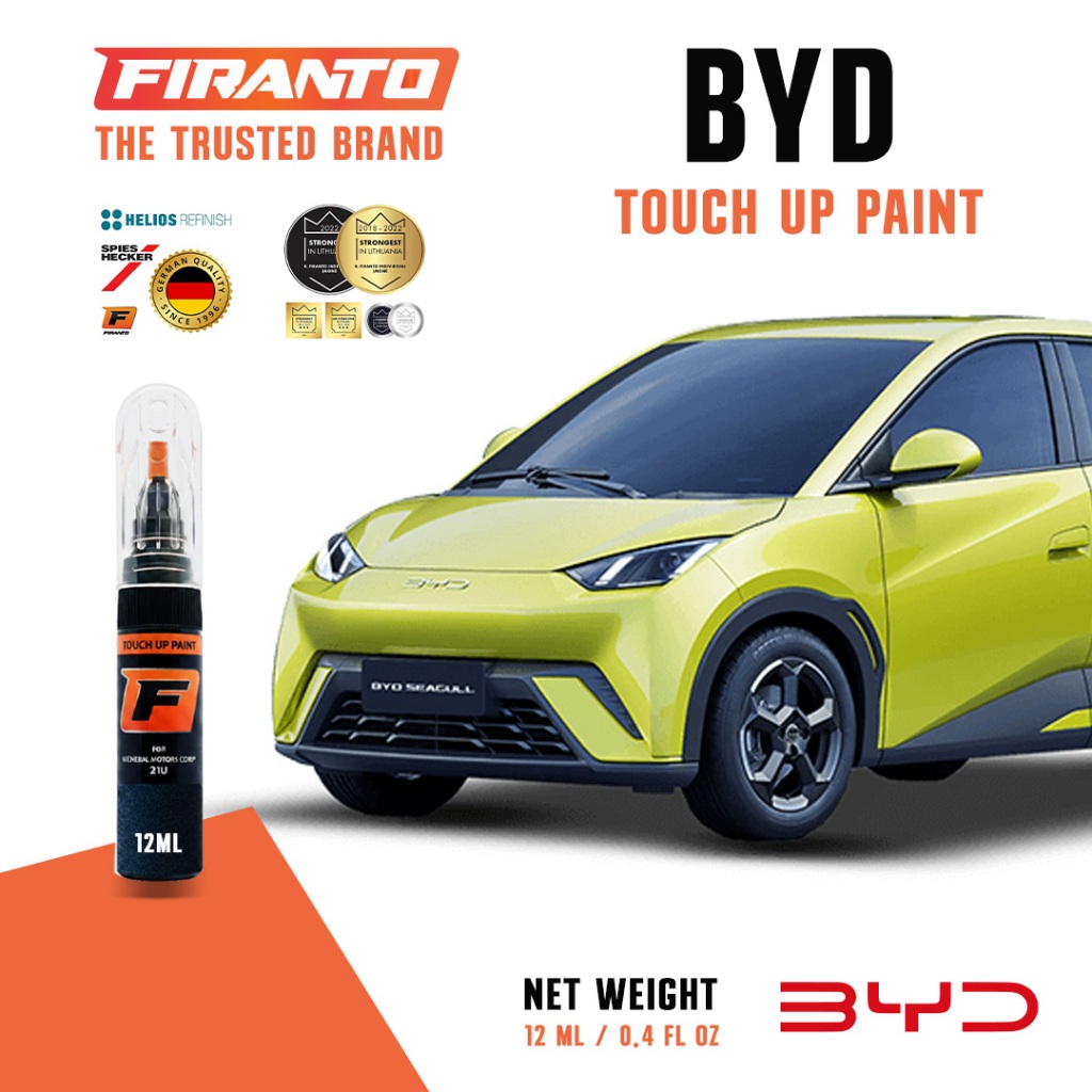 FIRANTO Car Paint Touch Up Set for BYD Model Scratch Touch Up Pen Paint ...