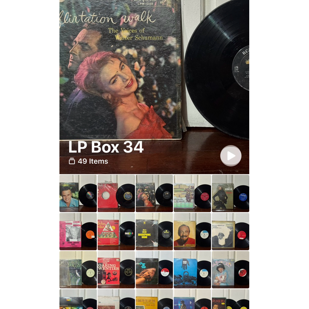 Vintage LP (Long Playing) Box 34 Vinyl Records Various Artists | Shopee ...