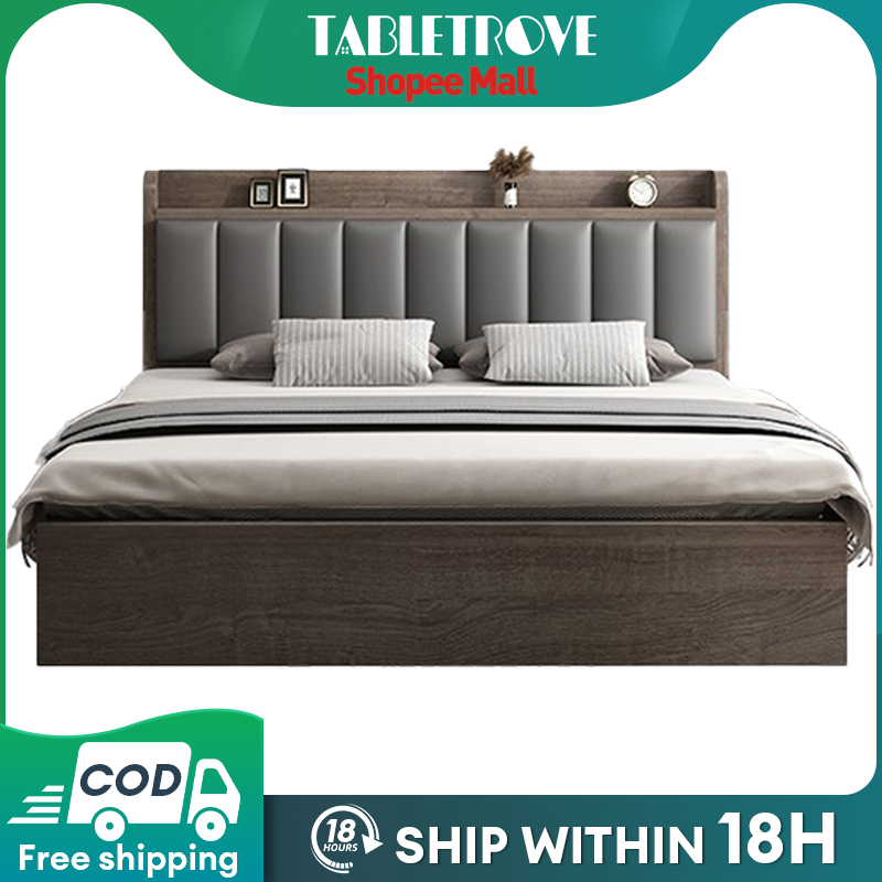 TABLETROVE 47-70 INCH Bed Frame With soft bag 2M Long Queen Size Wood ...