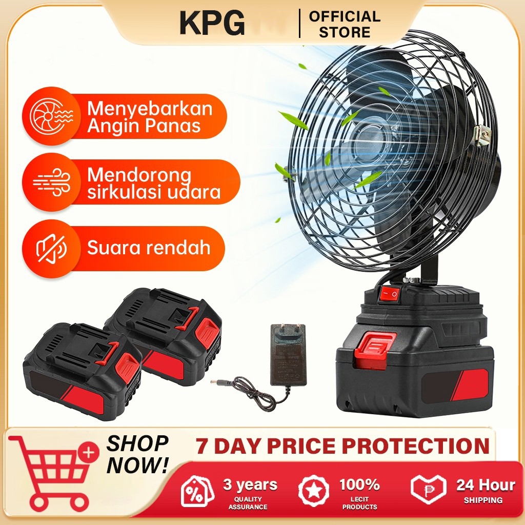 Cordless Electric Fan 8 Inch Portable Rechargeable High Power Fans ...