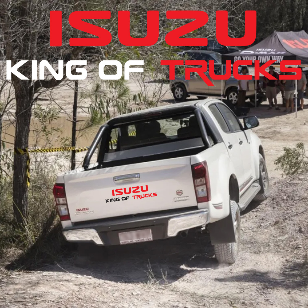 Isuzu KING OF TRUCKS sticker decals | 15x4 inches LARGECut-out Dual ...