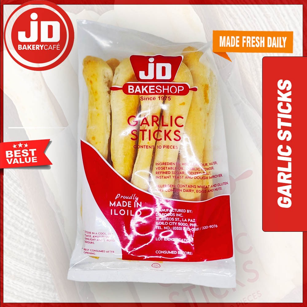 Garlic Sticks | JD Bakeshop Bakery | Garlic Bread | Iloilo Pasalubong ...
