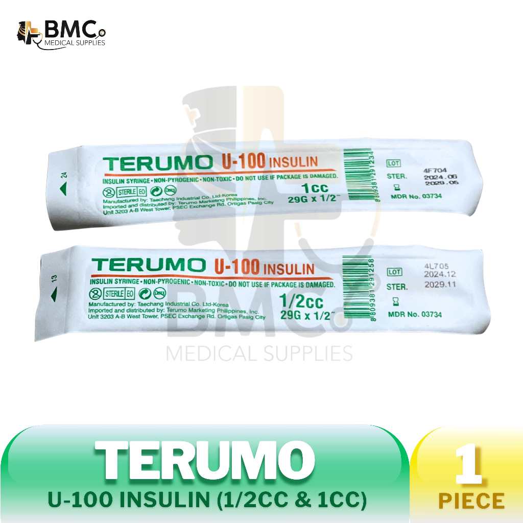 Terumo U-100 (1/2cc & 1cc)(1cc / 1/2 cc) & Simplex (29g and 31g ...