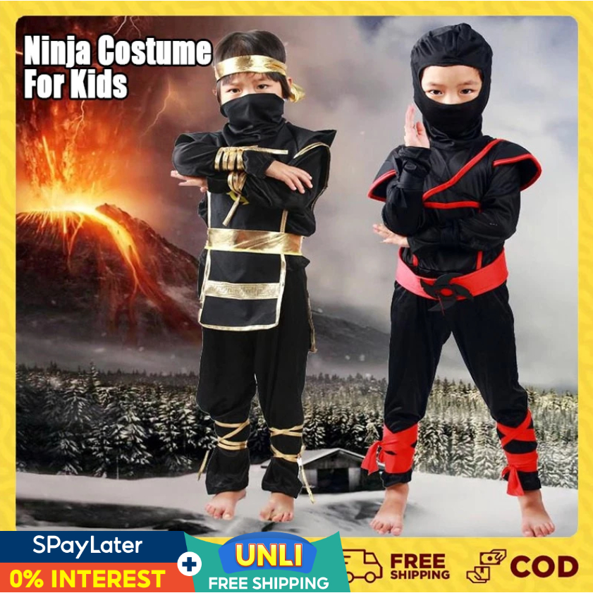Ninja Costume For Kids Children Japanese Samurai Warrior Fancy ...