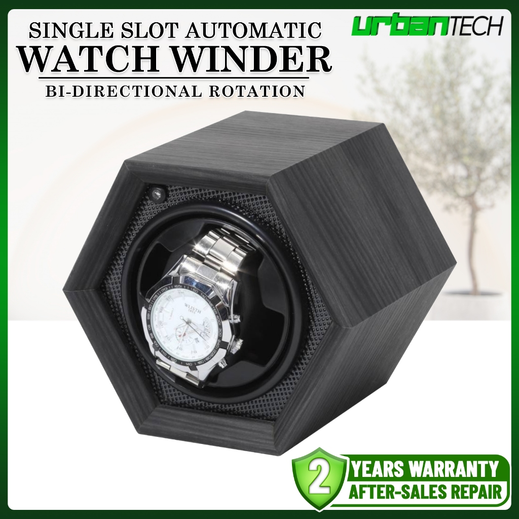 Hexagonal Automatic Watch Winder with Light Sensor Bi-directional Watch ...