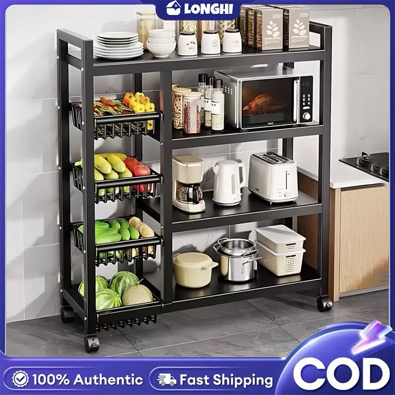 Kitchen Multifunctional Storage Rack Vegetable Rack Metal Multi-layer ...