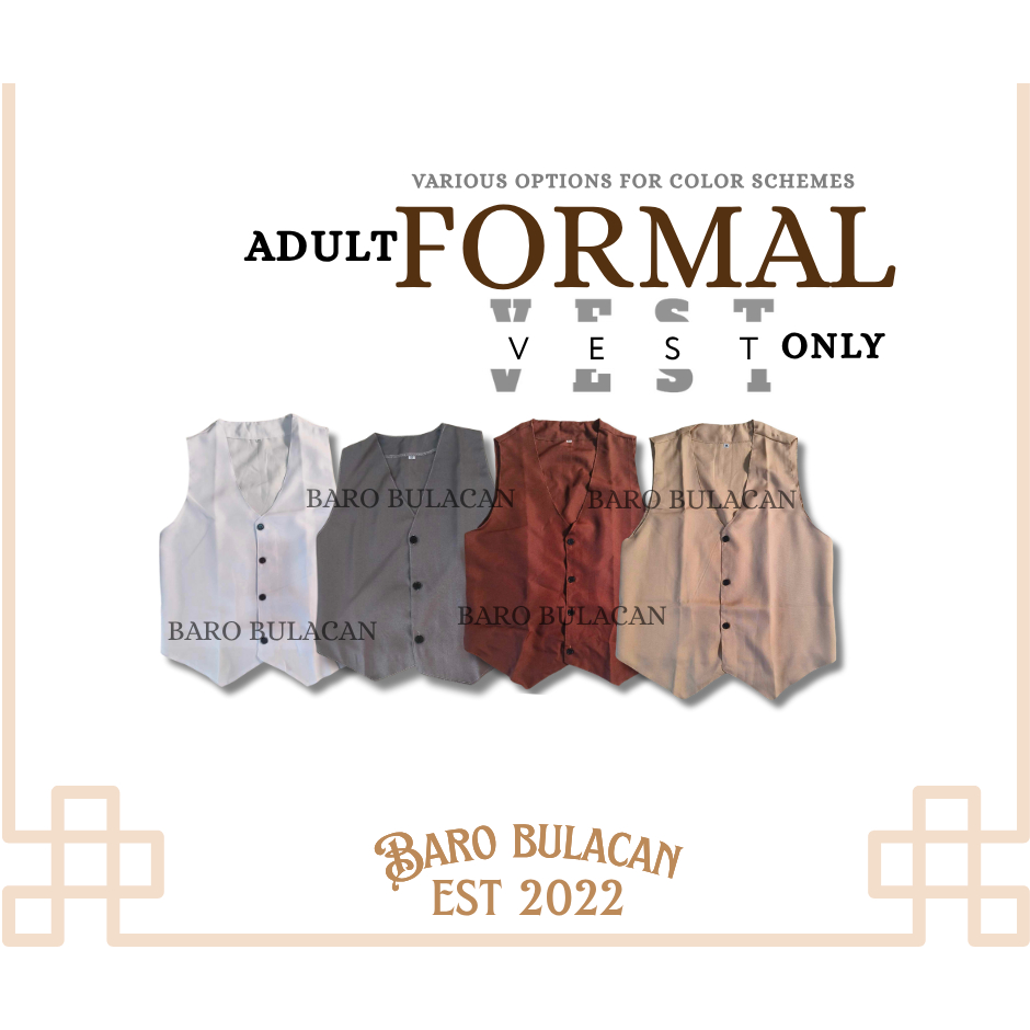 BB2025 Premium Formal Vest- Tailored Elegance for Adults | Shopee ...