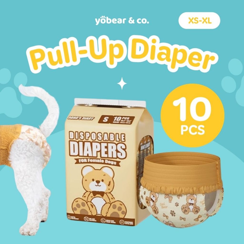 Teddy Island x Dono Diary Pull Up Odorless Disposable Garterize Diaper ...