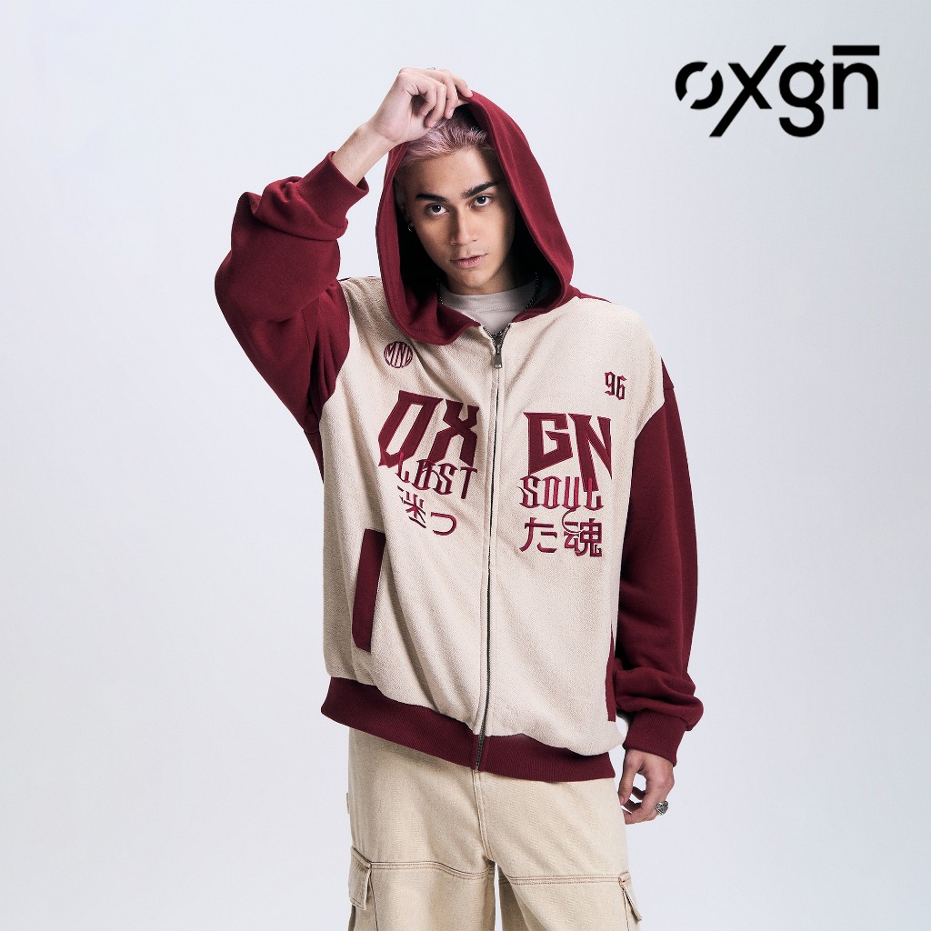 OXGN Lost Soul Color Block Hoodie For Men (Multi-Color) | Shopee ...