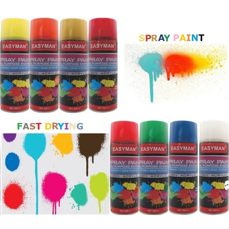 Easyman Spray Pain Fast Drying Lacquer Spray 400ml | Shopee Philippines