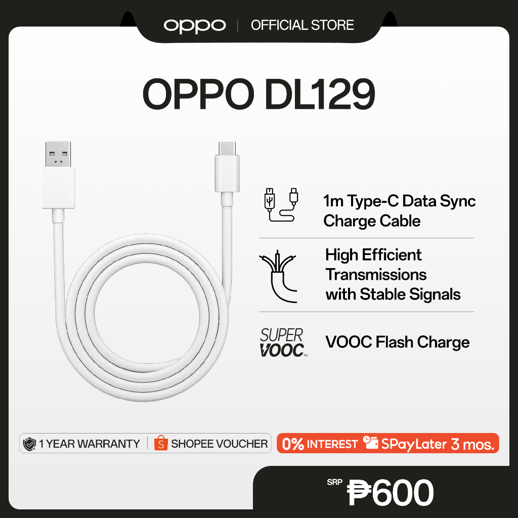 OPPO Data Transmission Charging Cable 1m Android Original Authentic ...