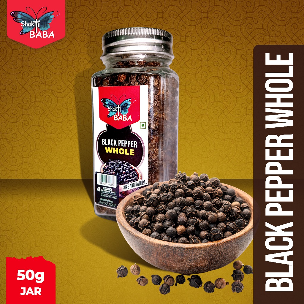 Black Pepper Whole 50g Square Bottle | Shopee Philippines