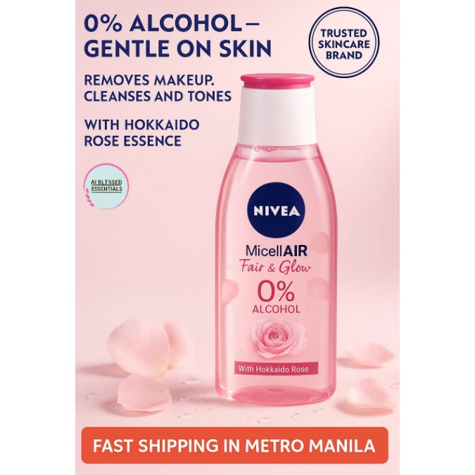 NIVEA MicellAIR Fair & Glow 3-in-1 200ml | Gentle Radiant Skin | Fast ...