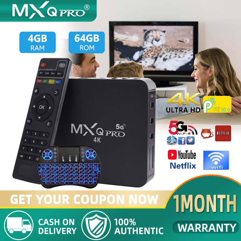 mxq pro tv box 4k 5g 4gb 64gb wifi box for non smart tv android smart ...