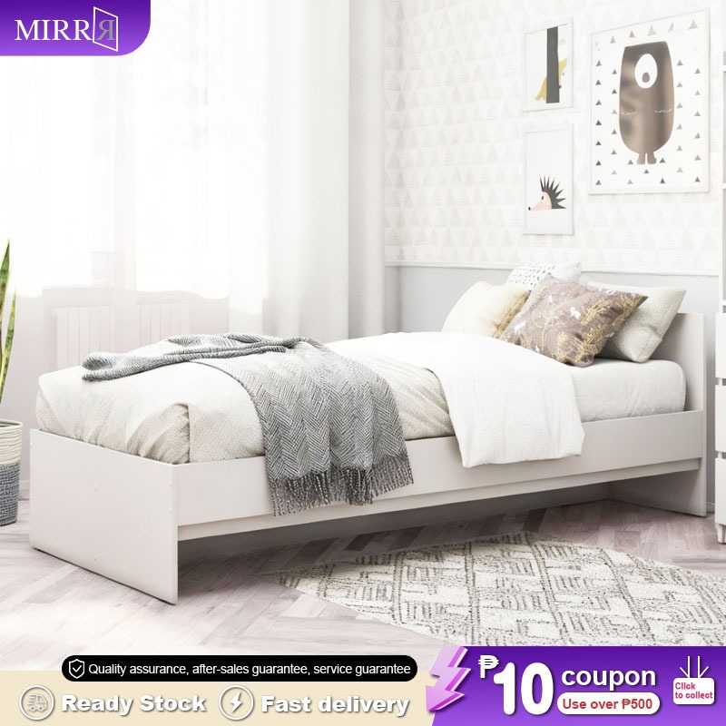 Modern minimalist single bed frame with headboard wooden single bed ...