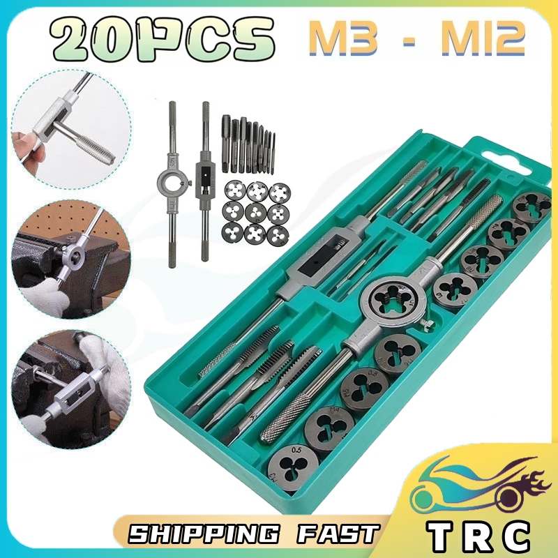 20PCS Hss Drill Bit Tap And Die Hand Top Tap Tool Set Threading ...