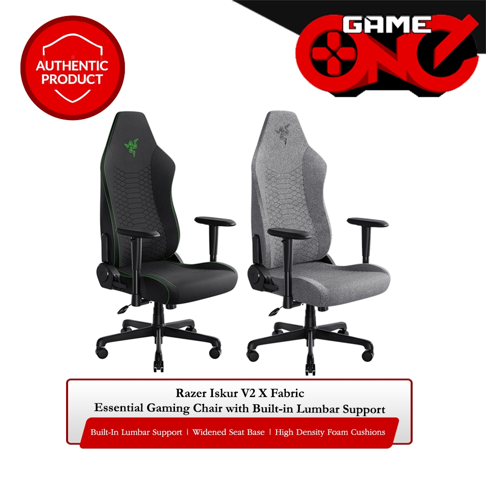 Razer Iskur V2 X Fabric Essential Gaming Chair with Built-in Lumbar ...