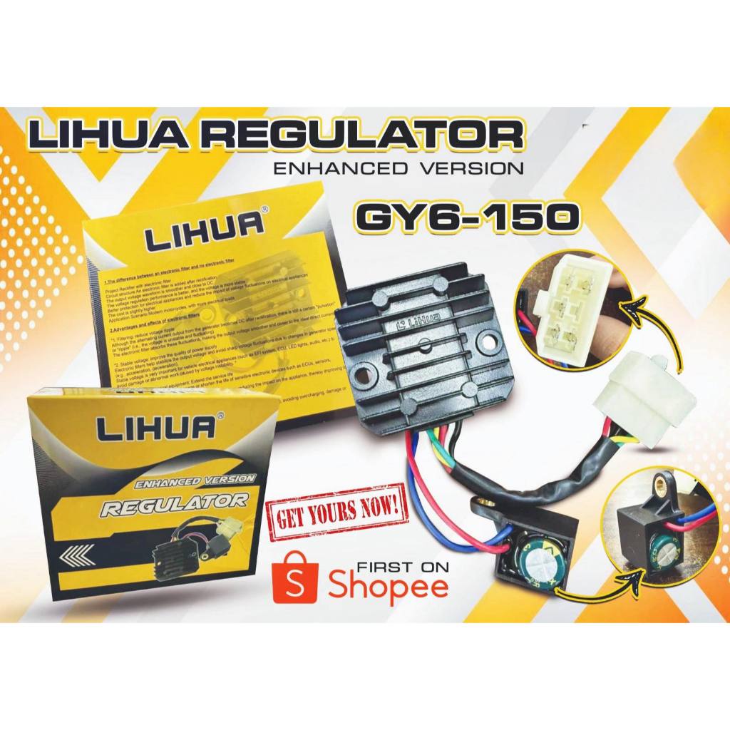 LIHUA Fullwave Rectifier Regulator 5pin GY6150 -6PIN enhanced version ...