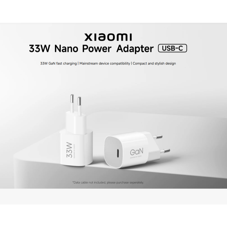 XIAOMI 33W NANO POWER ADAPTER (USB-C) | Shopee Philippines