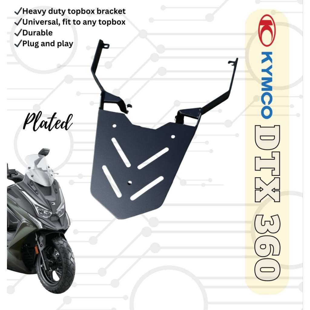 Kymco Dtx 360/ Dtx360 Plated Stay Grab Topbox Bracket Heavy Duty ...