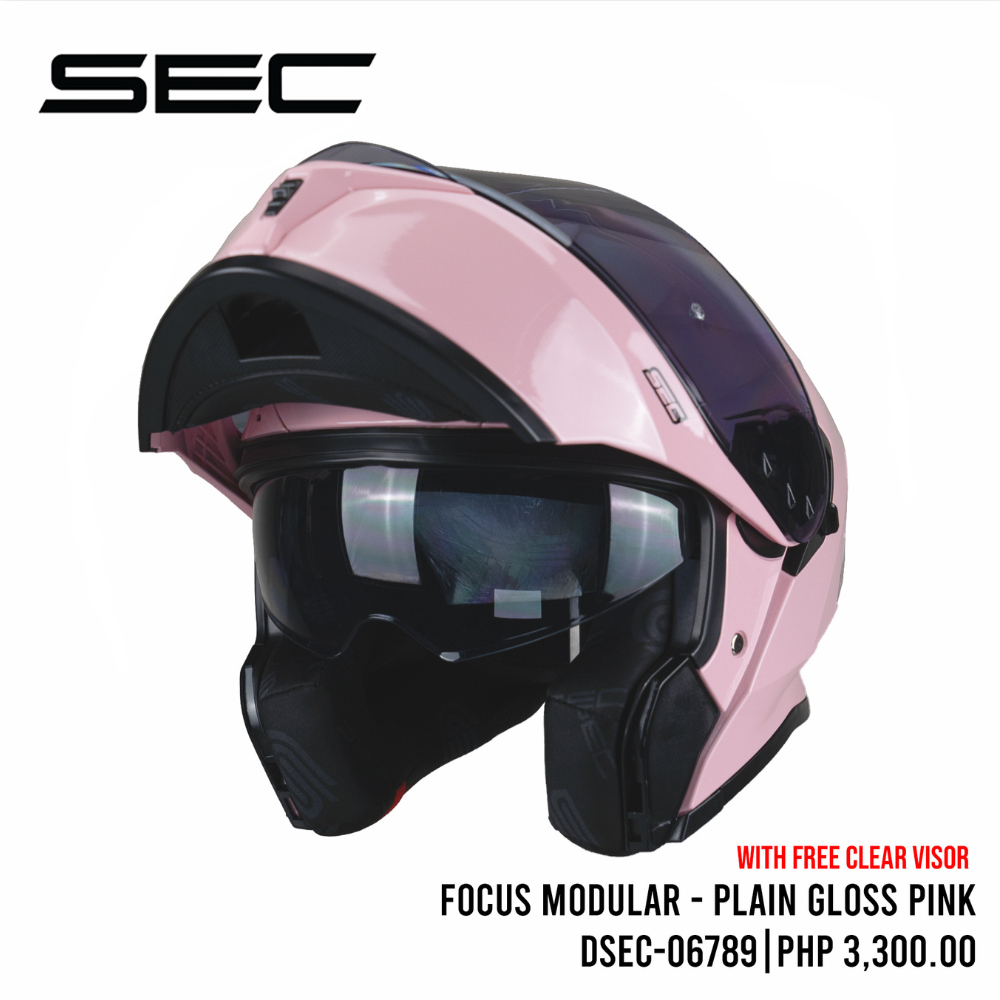 Sec Modular Helmet for Motorcycle Focus - Plain Gloss/Matte (S-XL ...
