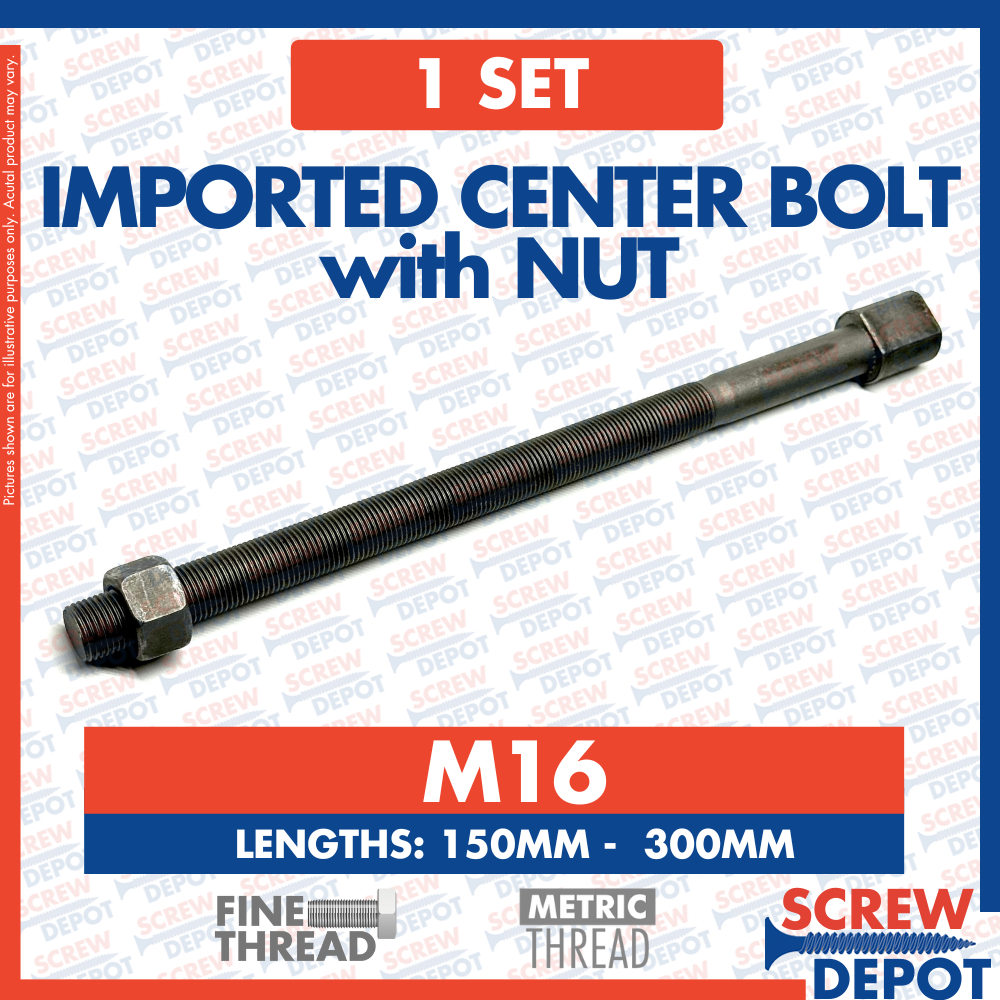 1SET M16 Imported Center Bolt with Nut / Screw Depot | Shopee Philippines