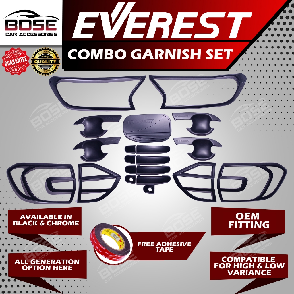 Ford Everest 2015 - 2021 / 2022 - Onwards Garnish Cover / Combo Set ...