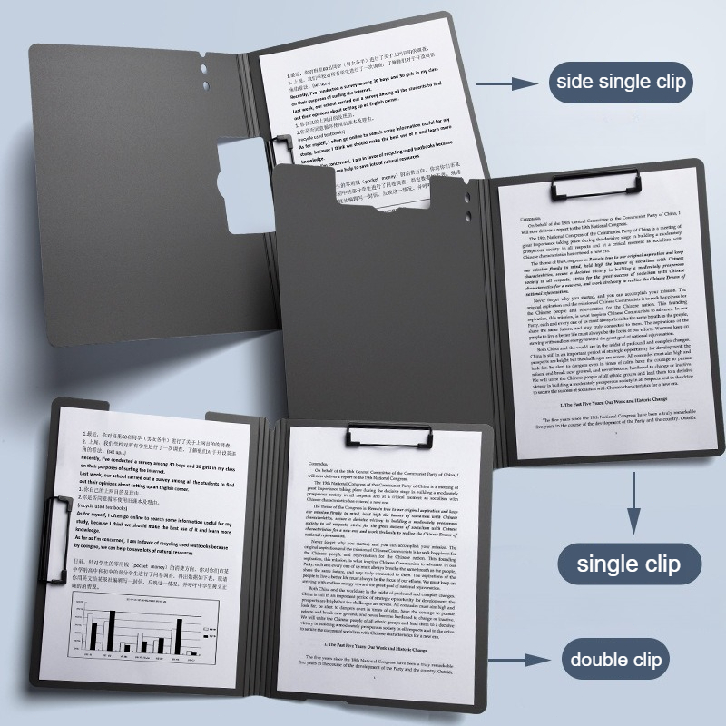 Long/A4 Double Clip Board Folder Clipboard with Cover Clipboard Folder ...