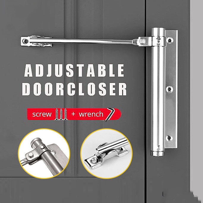 Stainless Steel Door Closer Mute Spring Door Opener Simple Automatic ...