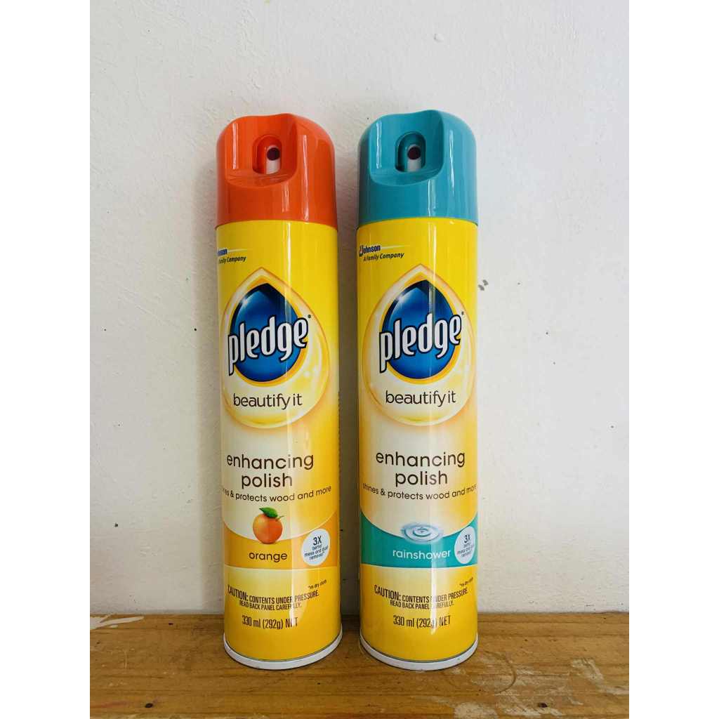 Pledge Wood Enhancing Polish 330mL – Rainshower/Orange Scent | Shines ...