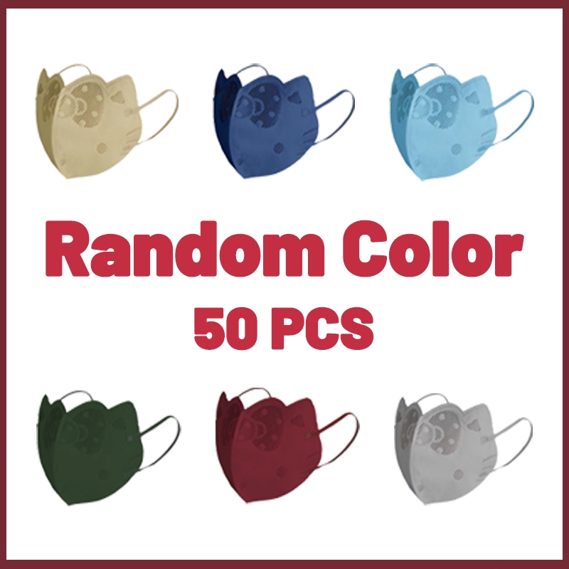 【Random Color】K9 50pcs/pack NEW Korea Unisex 3D Hello Kitty face mask ...