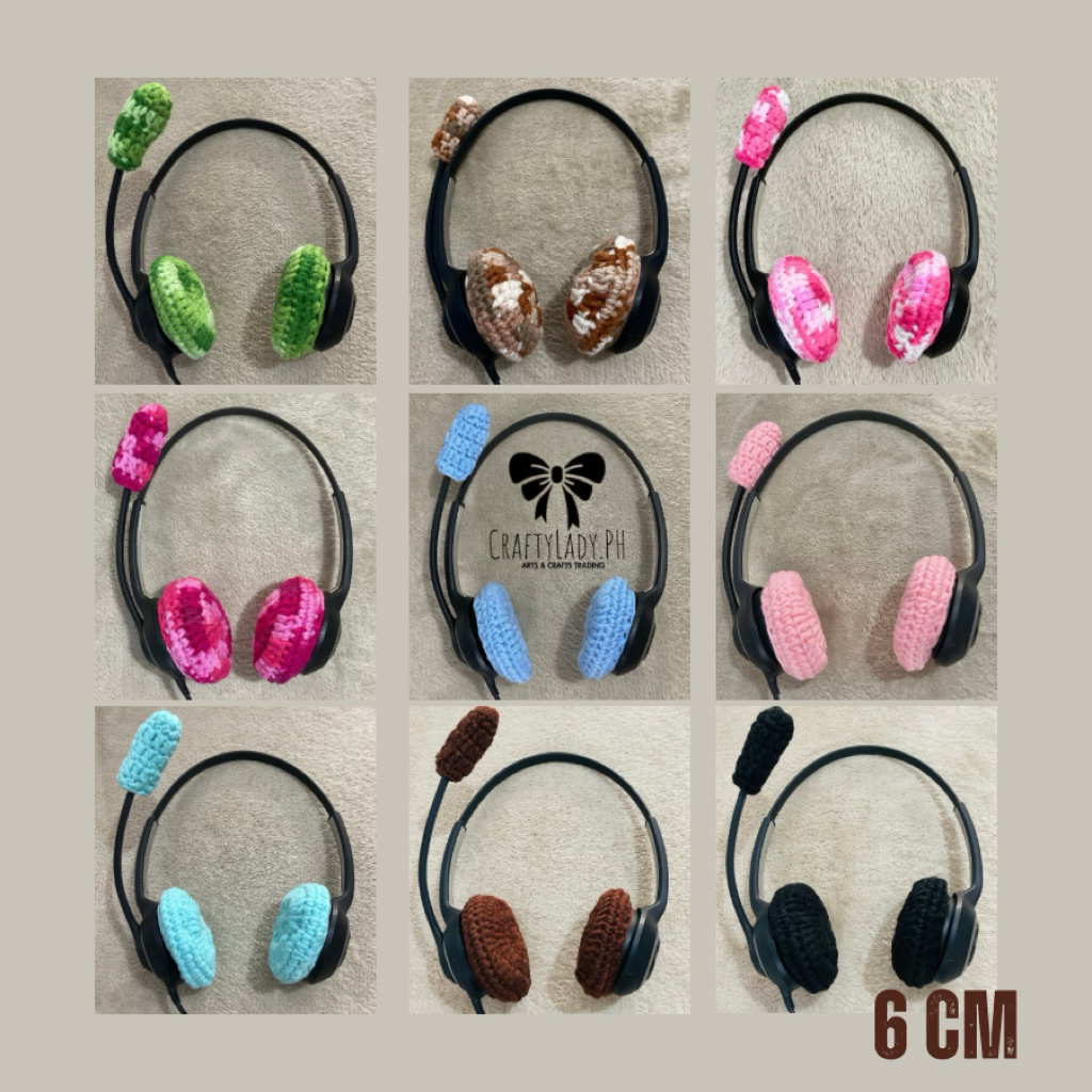 6cm Crochet GANTSILYO Headset Ear Cover w/ Mouth pc cover(JABRA ...