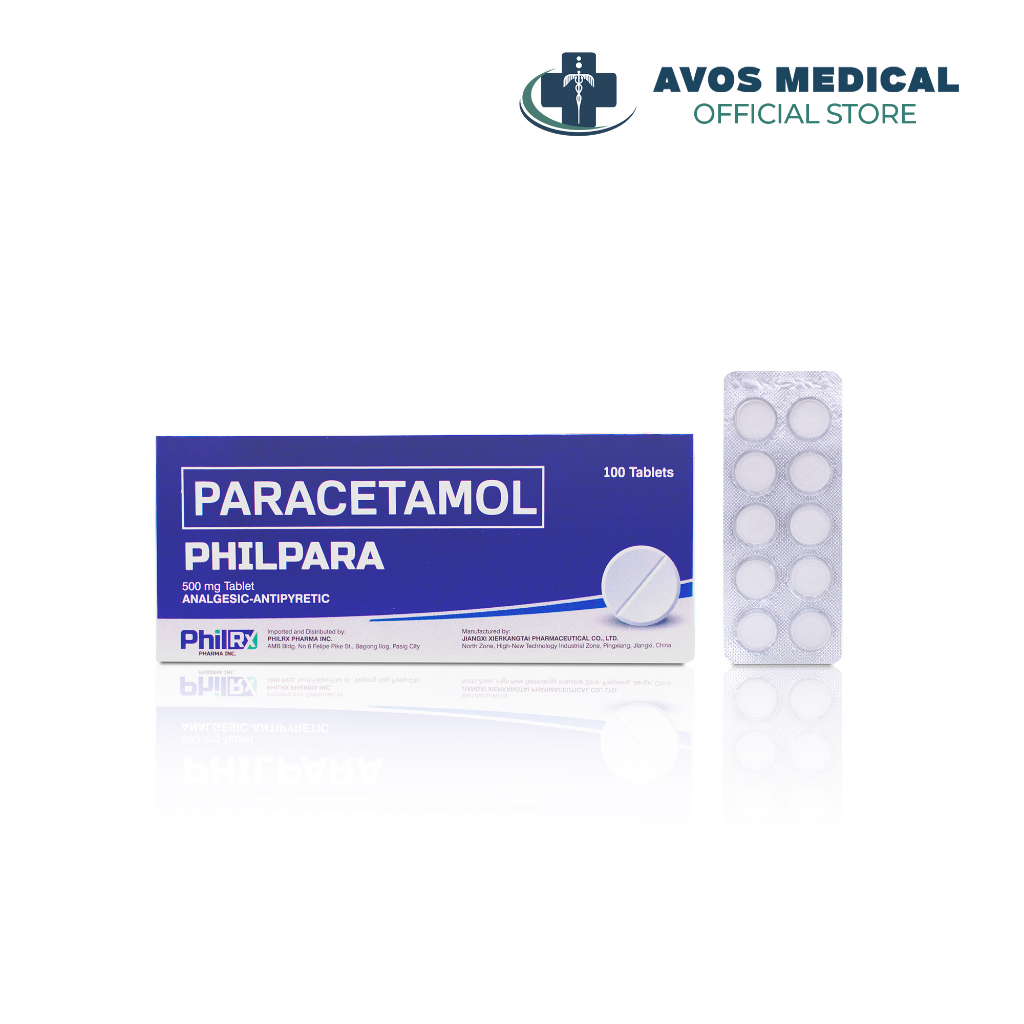 PHILPARA Paracetamol 500mg Box (100 Tablets) | Shopee Philippines