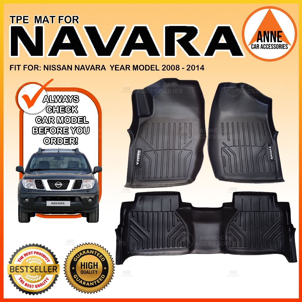 9D TPE / 5D Car Deep Dish Matting for Nissan Navara VL EL Calibre NP300 ...