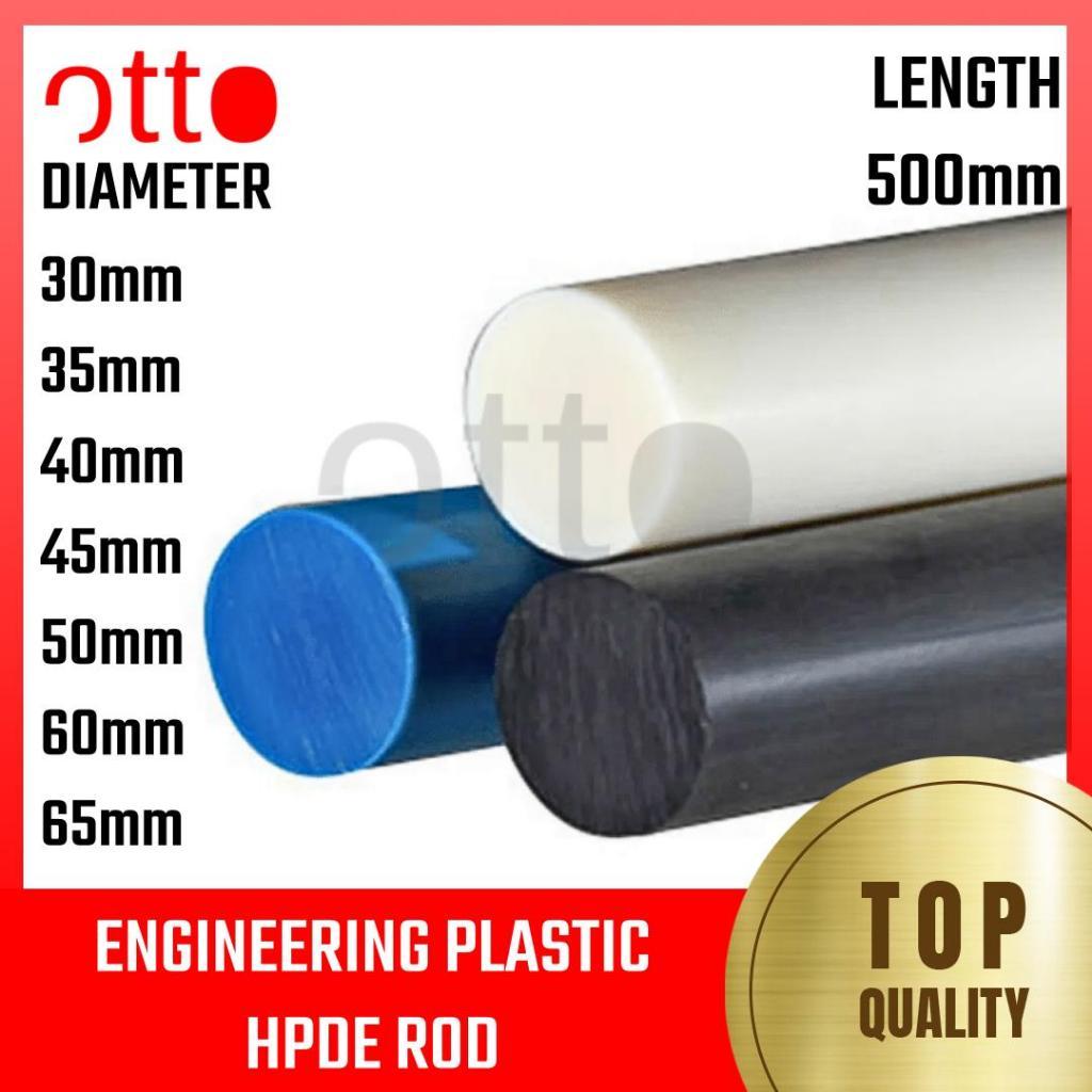 Engineering Plastic HDPE Rod White Black Blue 30mm to 65mm diameter x ...