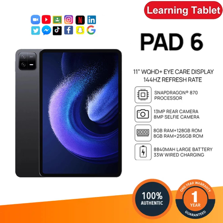 2025 PAD 6 Tablet Android Online 5G 12GB+512GB 11inch 144Hz Display ...