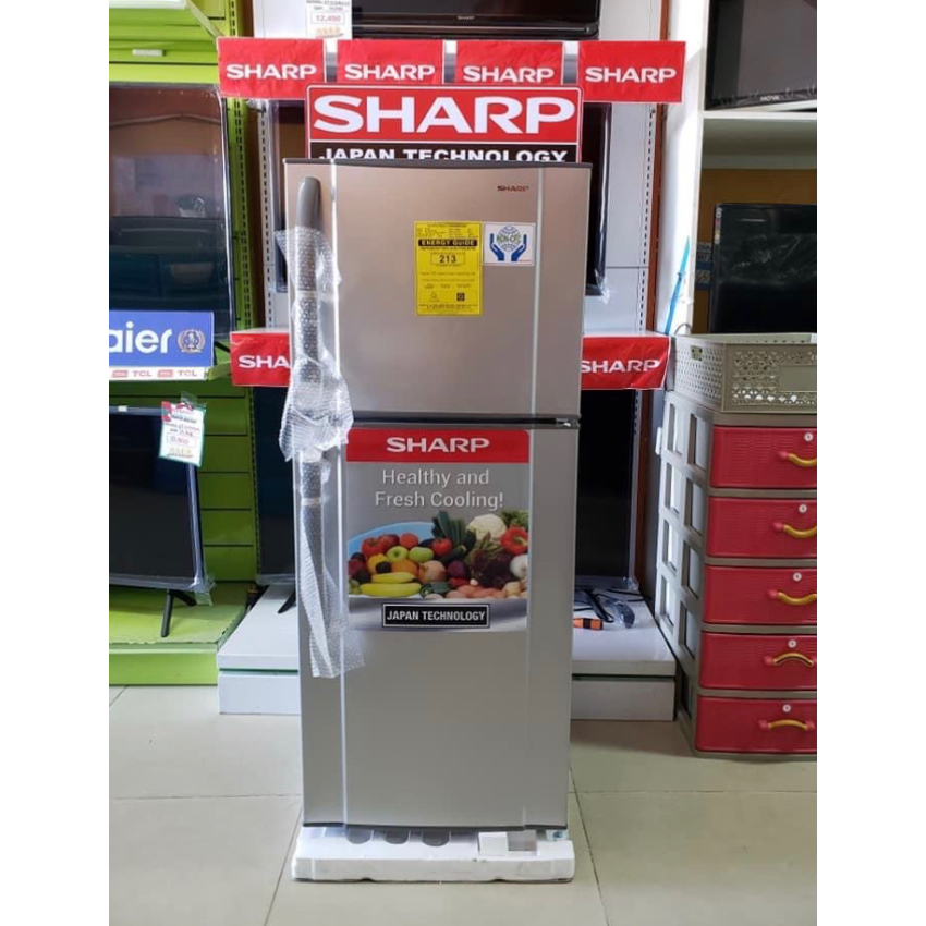 Sharp Two Door Direct Cooling Refrigerator FREE DESK FAN | Shopee ...