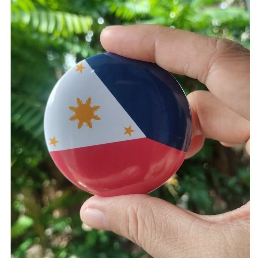 Philippine Flag/Country Flag Button Pin Badge 2.25 inches | Shopee ...