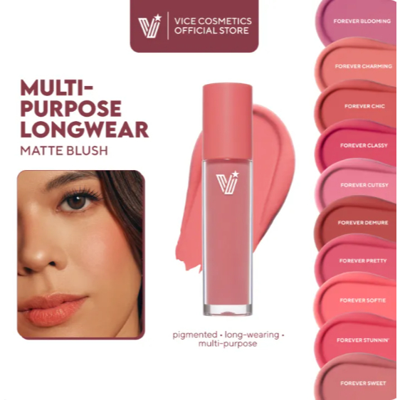 VICE CO. Multi Matte Liquid Blush - Multi Purpose, Longwearing, Matte ...