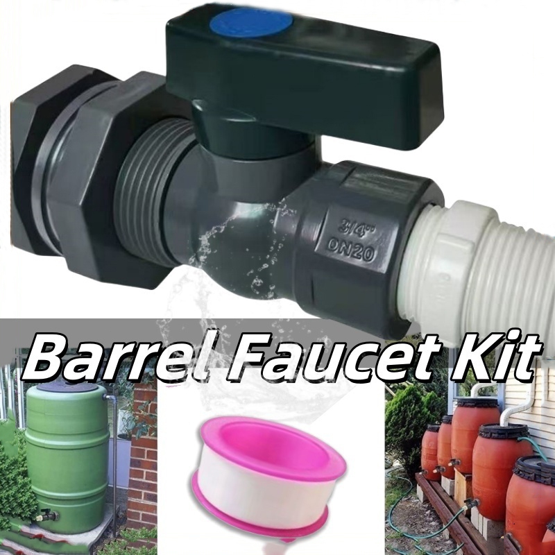 3/4” Faucet Barrel Kit/Barrel Faucet/Barrel Faucet Kit/Rain Barrel ...