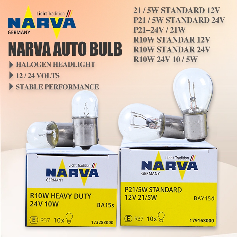 NARVA Auto Bulb 12 / 24 Volts 5W 21W Halogen Bulb For Car Motorcycle ...