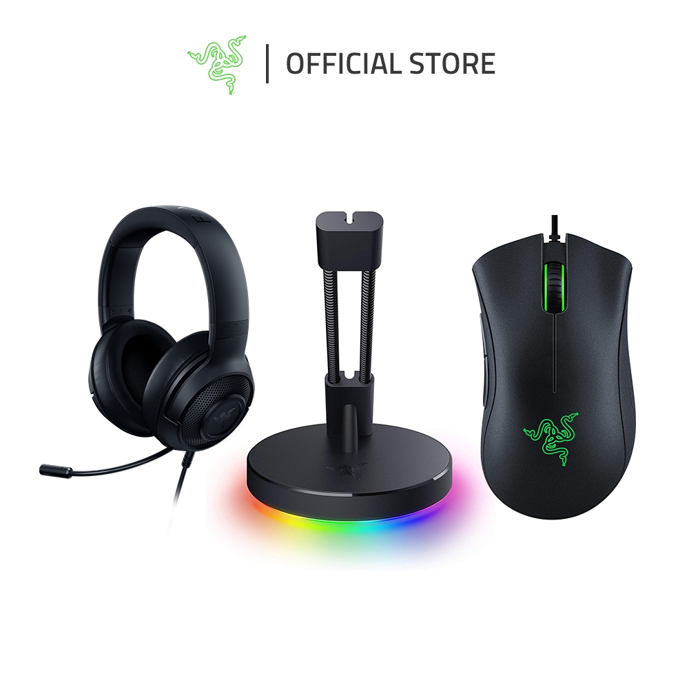 Razer Game On Bundle - DeathAdder Gaming Mouse, Mouse Bungee V3 Chroma ...